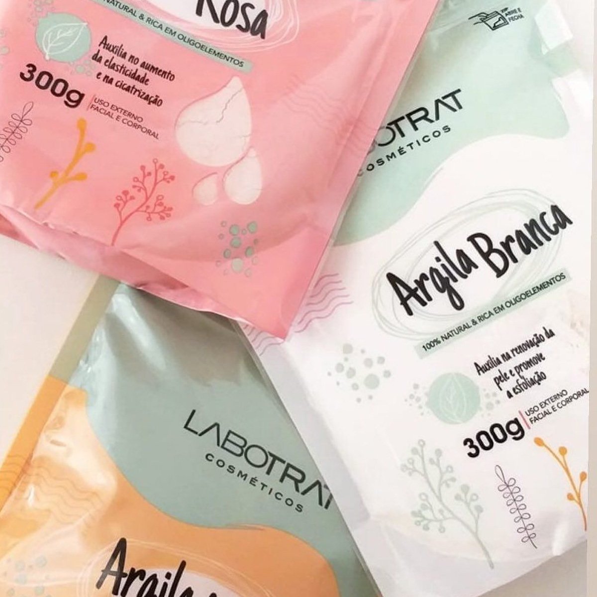 Argila Em Pó 100% Natural Labotrat 300g Argila Rosa