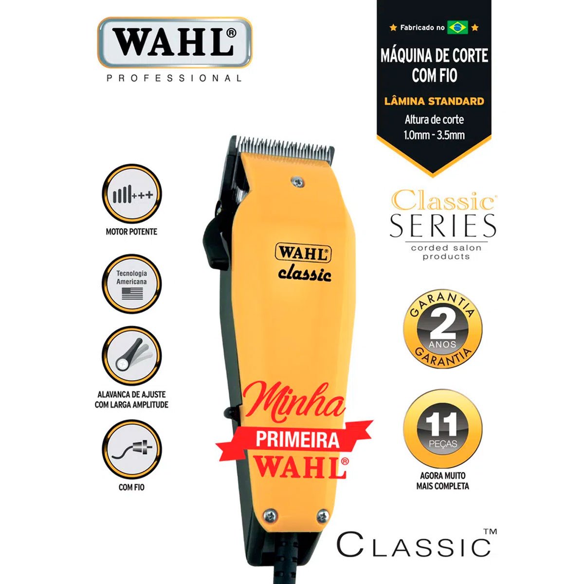 Máquina de Corte Classic V3000 Wahl do Brasil 220V