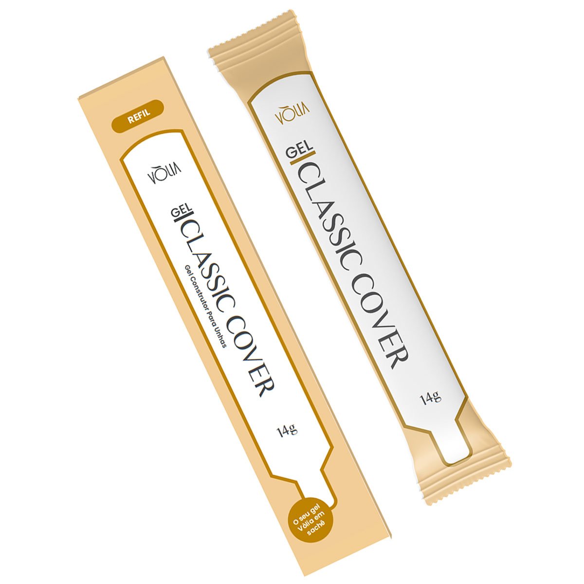 Refil Sachê Gel Classic Cover Auto Nivelante Vòlia 14g + Pote ...