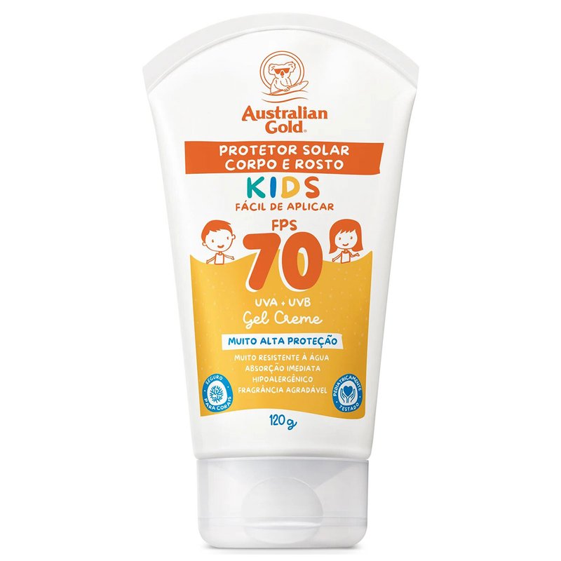 Protetor Solar Australian Gold Gel Kids FPS 70 120g