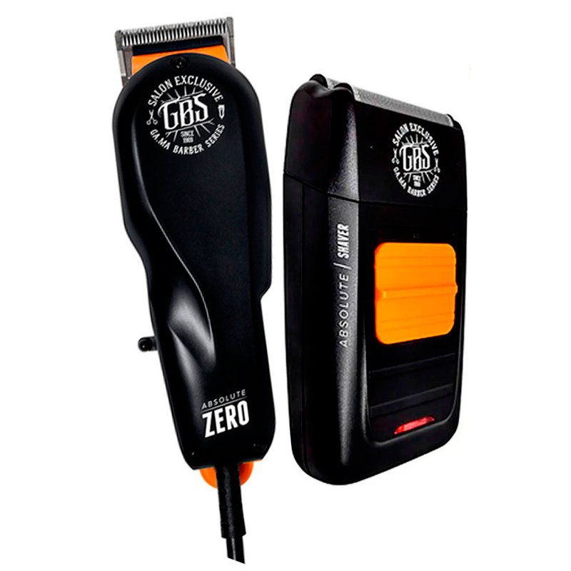 Kit Máquinas De Cortar Cabelo GBS Zero + GBS Absolute Shaver 220V