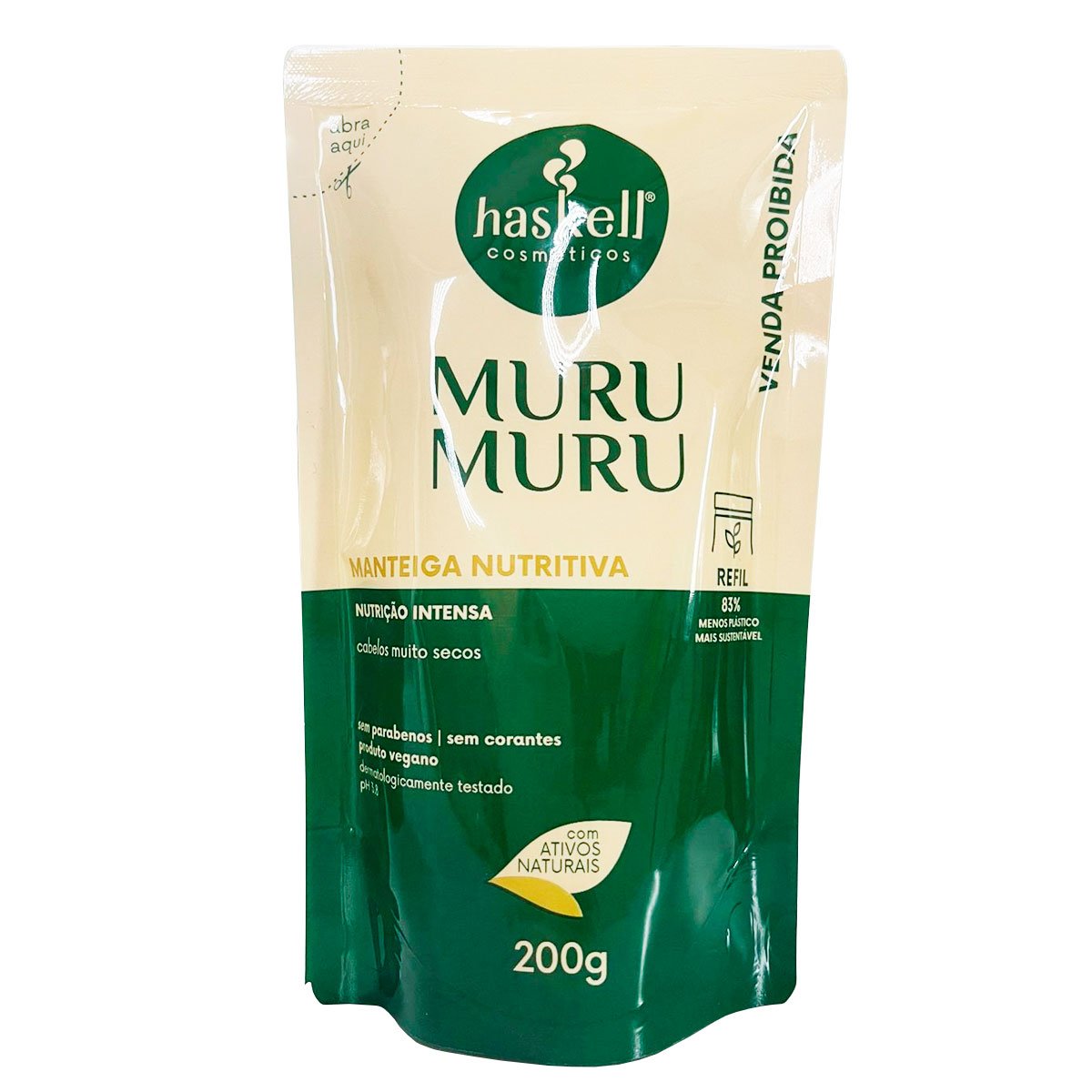 Kit Shampoo de Cabelo Haskell Murumuru 300ml + Brinde Sachê Manteiga Nutritiva 200g