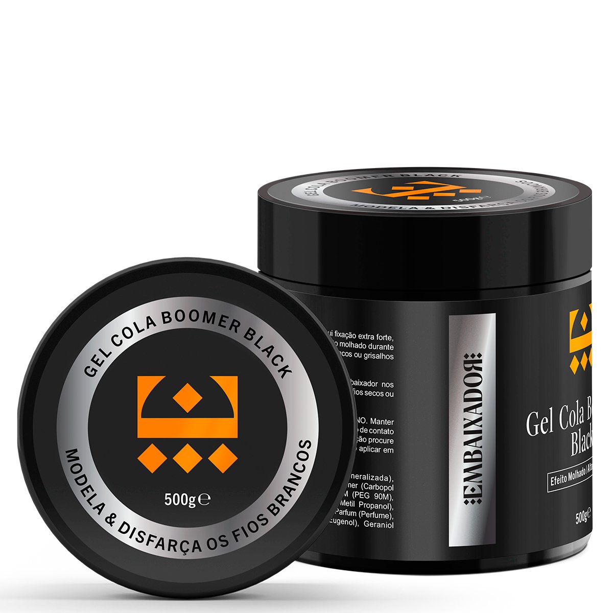 Kit 03 Gel Cola Boomer Black Embaixador 500g