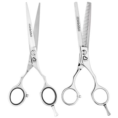 Kit Tesoura Fio Navalha MB Rufle + Dentada MB Shark 6.0 Polegadas